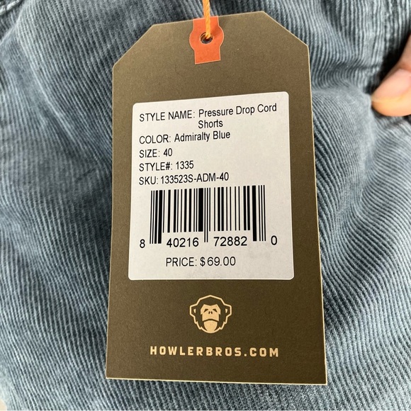 Howler Brothers | Shorts | Nwt Howler Bros Pressure Drop Cord Shorts ...